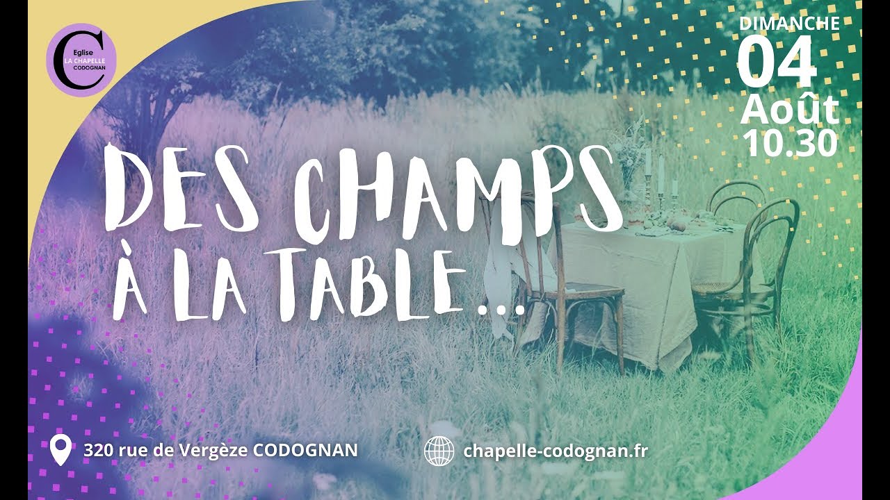 DES CHAMPS A LA TABLE - YouTube