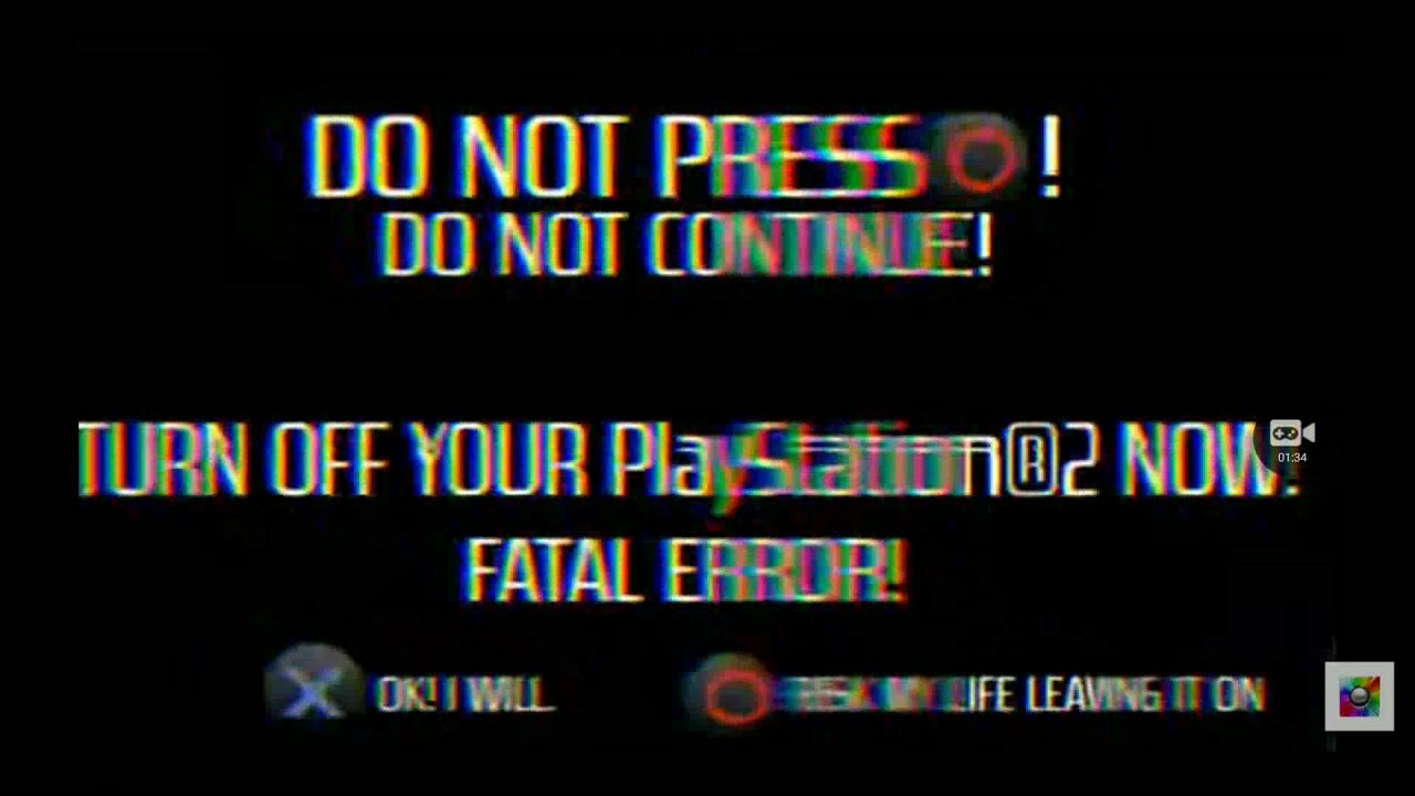 PlayStation 2 Kill Screen (FAKE SCREEN) - YouTube