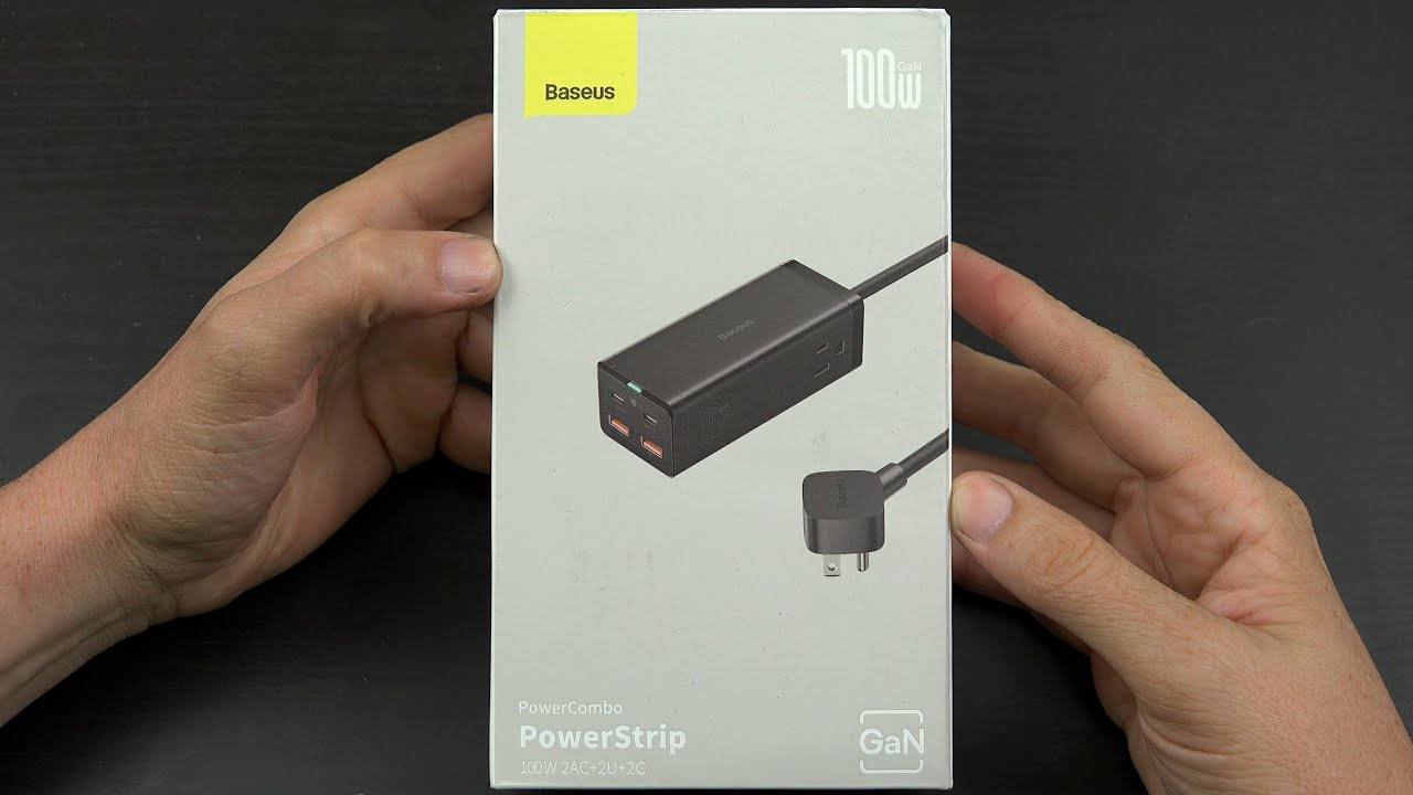 Baseus PowerCombo 100W 2 AC Outlets, 2 USB-C Ports, and 2 USB-A Ports ...