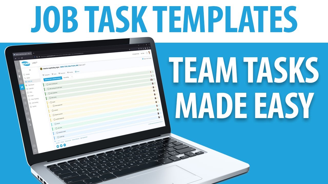 How to apply a task template to a job - YouTube