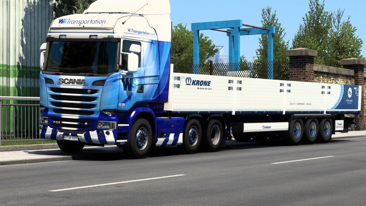 ETS 2 - Scania Highline Transporting Fertilizer from Lille - YouTube