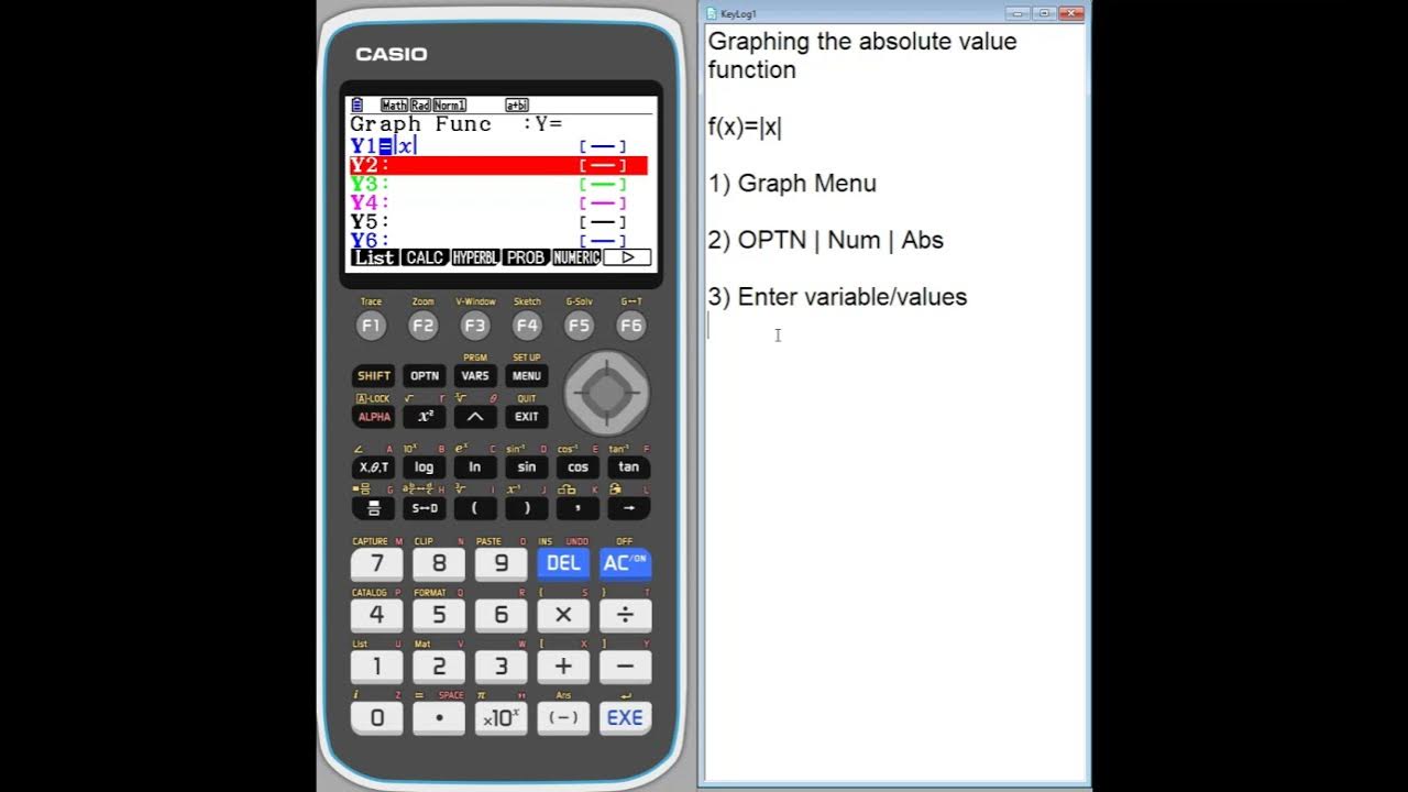 fx-CG50: Graphing An Absolute Value Function - YouTube