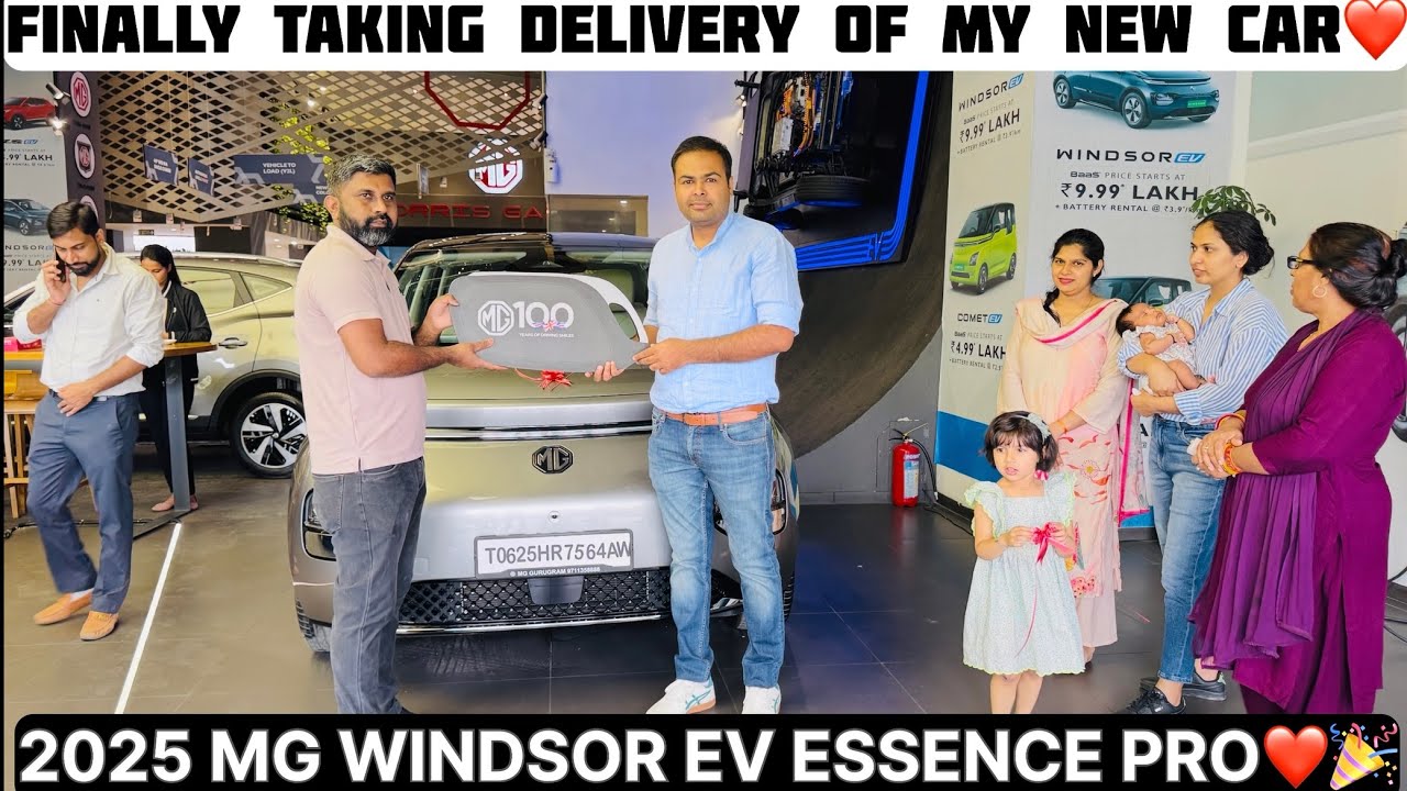Finally New Car🚗 Delivery ️|| MG Windsor Essence Pro 2025 Car Delivery🎉 ...