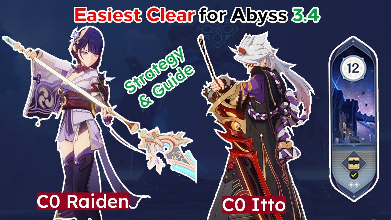 Spiral Abyss 3.4 Full Clear & Guide Raiden National & Geo Supremacy ...