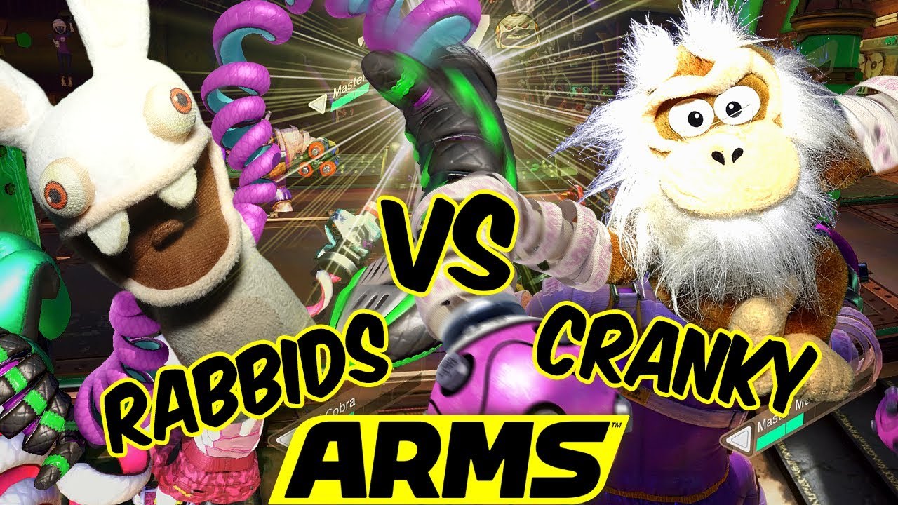 ABM: Rabbid Pranks Cranky !?! Cranky Kong Vs Rabbid !! ARMS Gameplay ...
