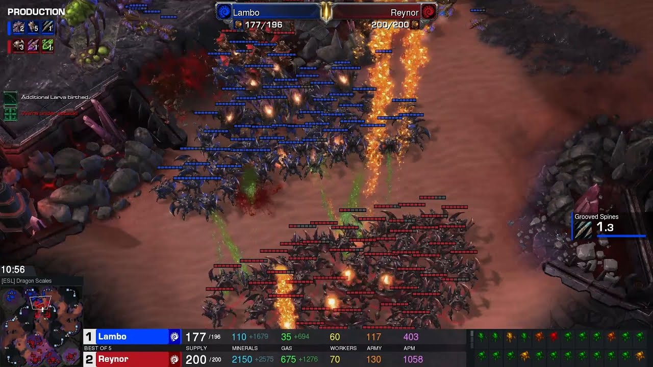 Starcraft II ESL Masters 2023 Summer May28 Lambo(Z) v Reynor(Z) Game 3 ...