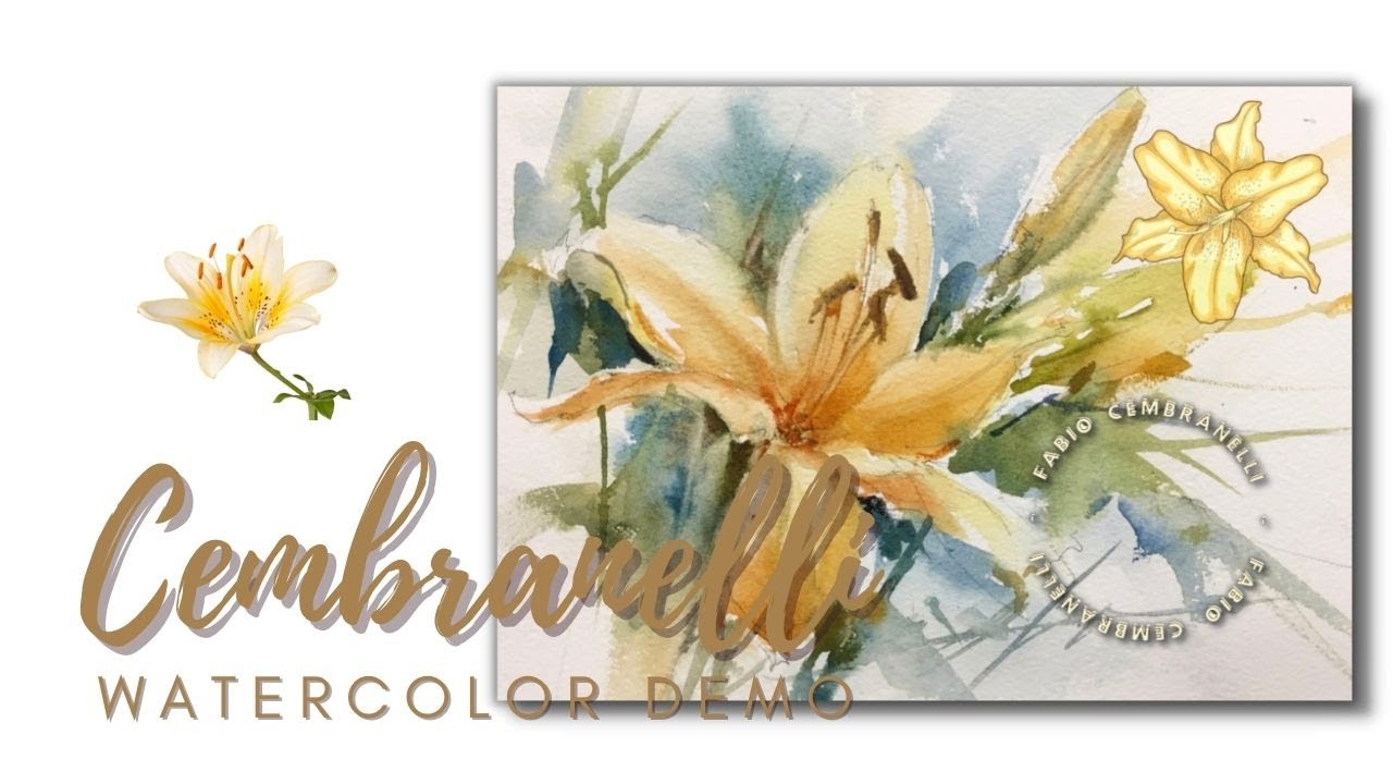 Yellow Lily, Watercolour Demonstration - YouTube