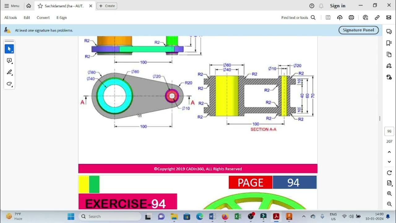 Fusion 360: Practice Exercise 22 a (Extrude, Mirror Command) with an example. - YouTube