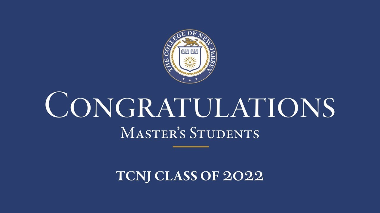 2022 TCNJ Masters Commencement Ceremony - YouTube
