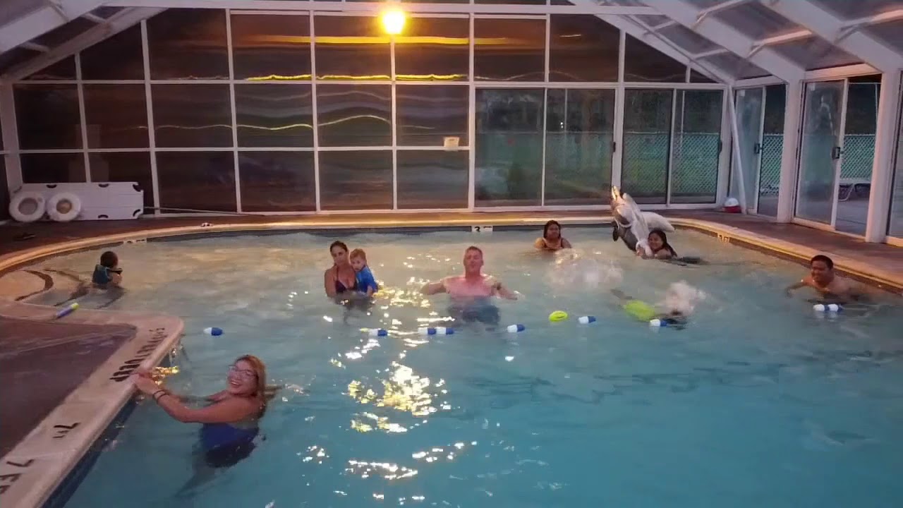 Lake George indoor pool Drone - YouTube