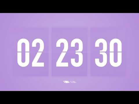 2 5 Hours Countdown Flip Clock Timer Simple Beeps 🫐 🔔 - YouTube