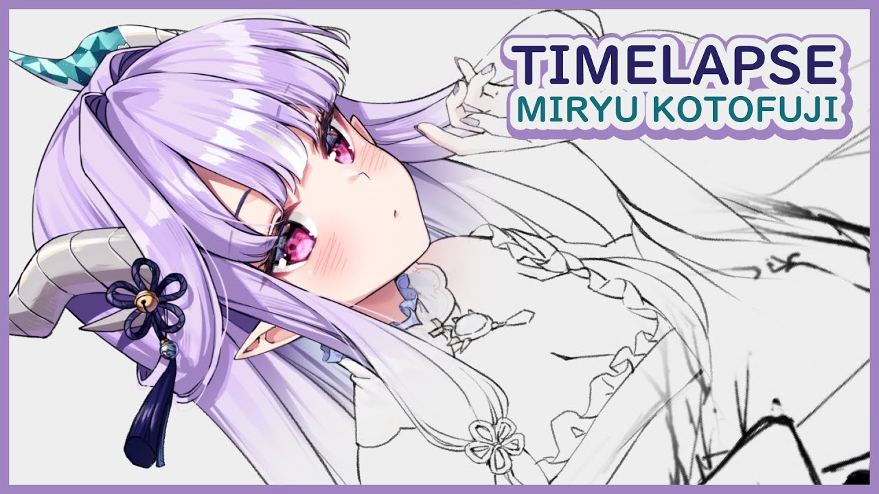 Miryu Kotofuji Illustration Timelapse - YouTube