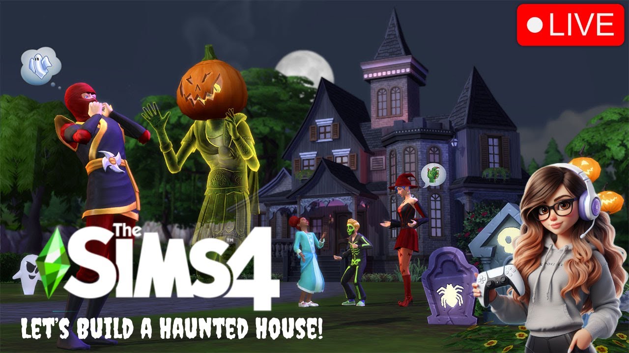 🔴 {LIVE} - The Sims 4 - Let's Build A Haunted House! PART 2! 🔴 - YouTube
