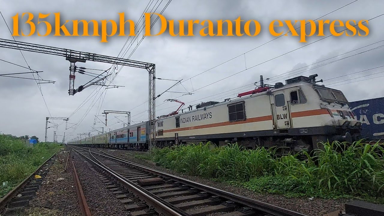 Duranto express hitting 135kmph | Western Railways | Duranto skipping ...
