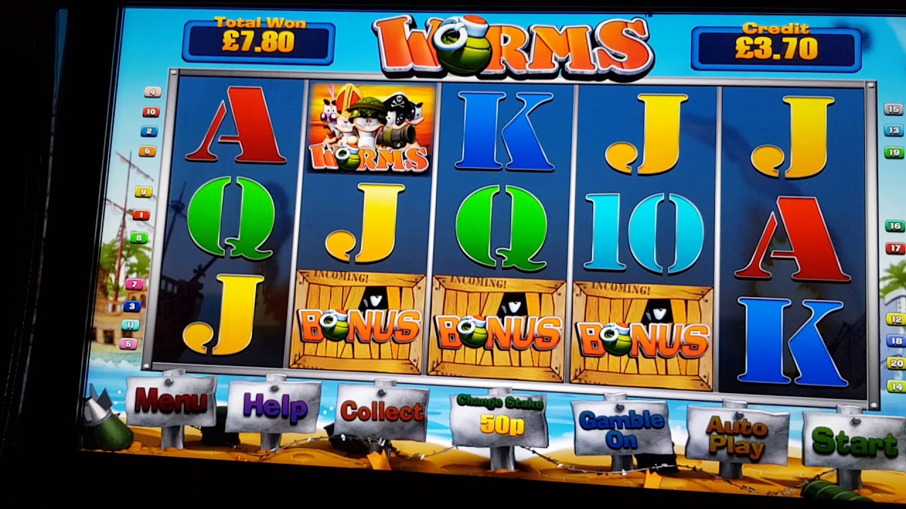 Worms touchscreen fruit machine space trial - YouTube