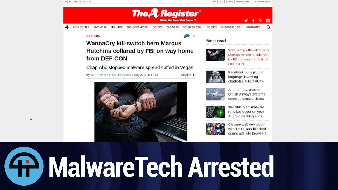 MalwareTech Arrested by FBI - YouTube
