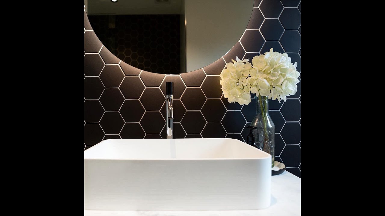 JUBIN CANTIK - HEXAGON MATT BLACK Installation! BACKSPLASH!! Tile ON ...