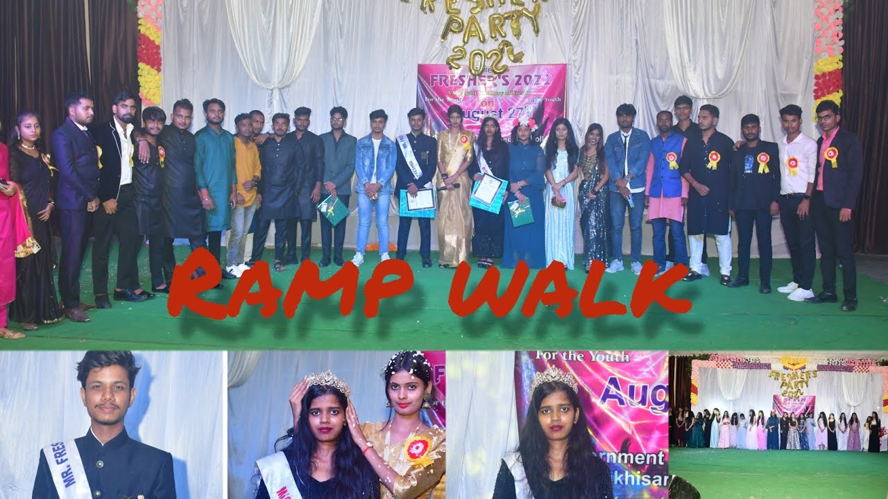 #rampwalk Engineering College Lakhisarai fresher party ramp walk 2023 ...