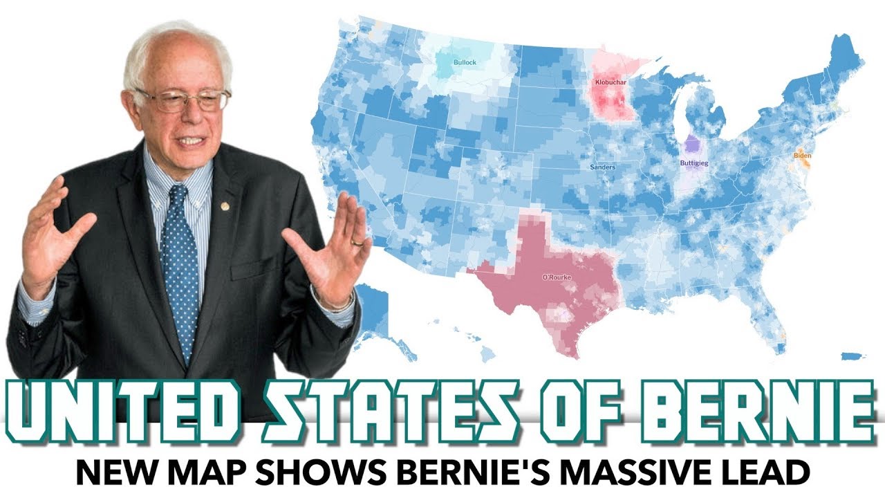 New Map Shows Bernie’s Massive Lead From Coast To Coast - YouTube