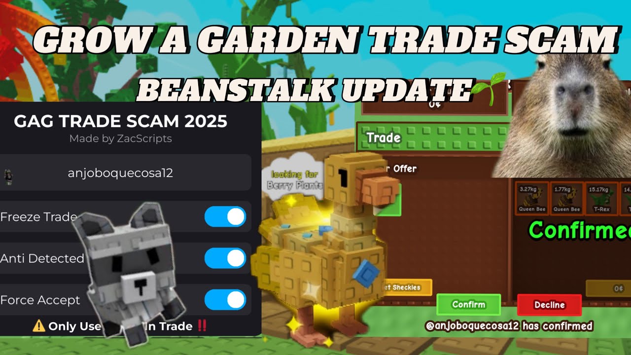 (🌱New) Grow a Garden 🪴 | Trade Scam Script 2025! | Force Trade and ...