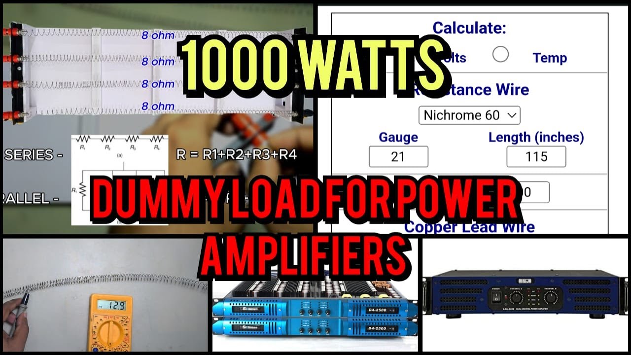 DUMMY LOAD FOR POWER AMPLIFIERS, Nichrome resistive wire resistance ...