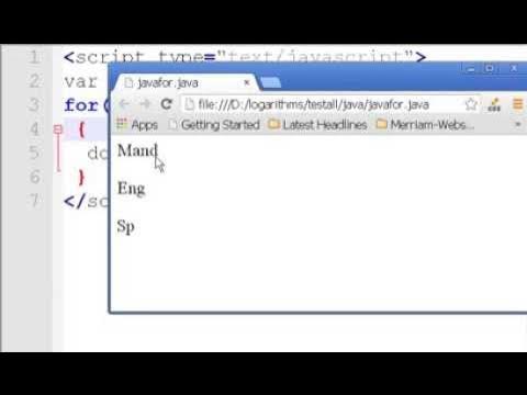 JavaScript For Loop (array length property) - YouTube