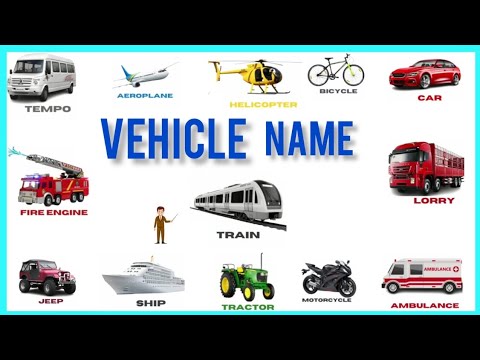 Types Of Vehicle In English || Vehicle Vocabulary Words || Vehicle Name ...