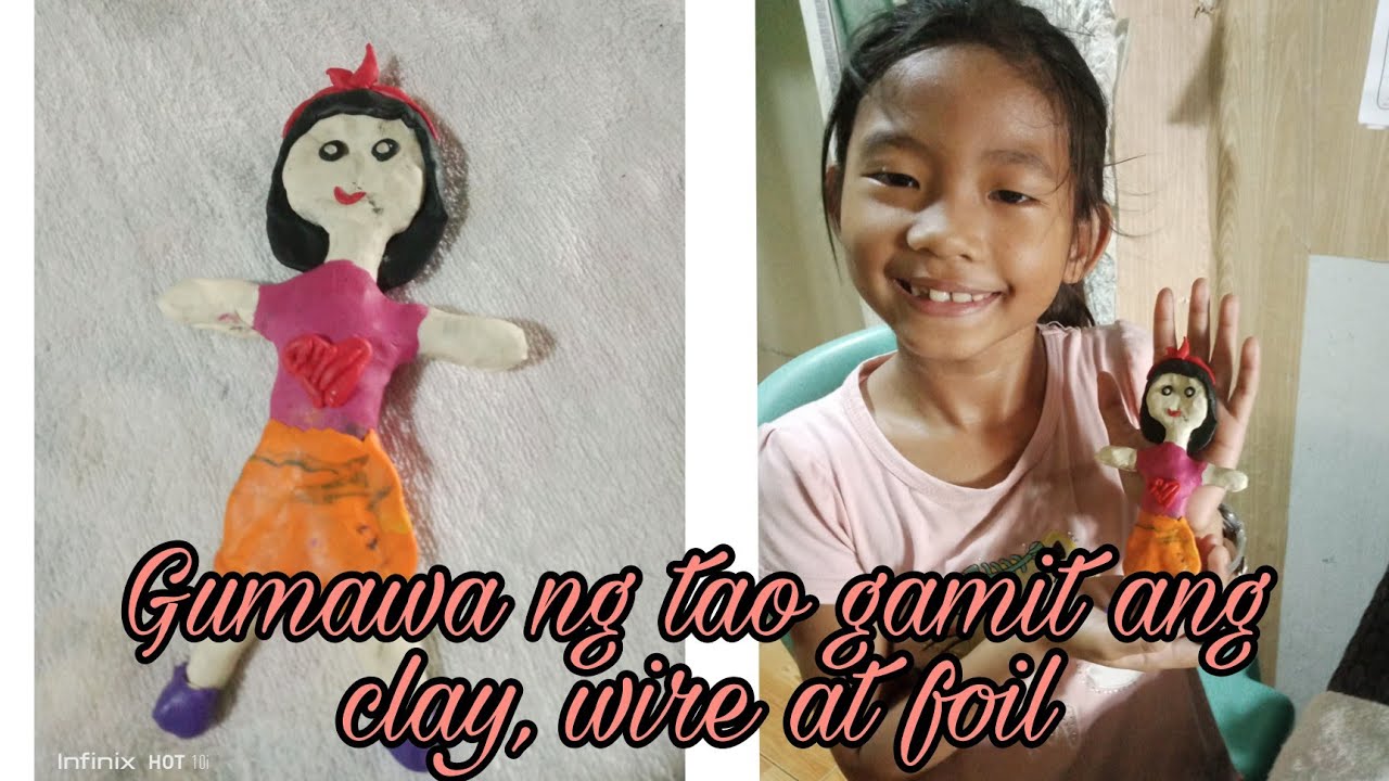 Gumawa ng tao gamit ang clay,wire at foil - YouTube