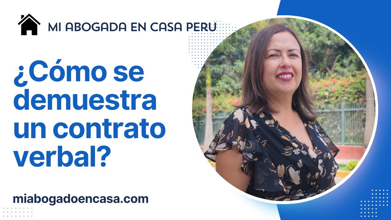 Como se demuestra un contrato verbal en el Perú - YouTube