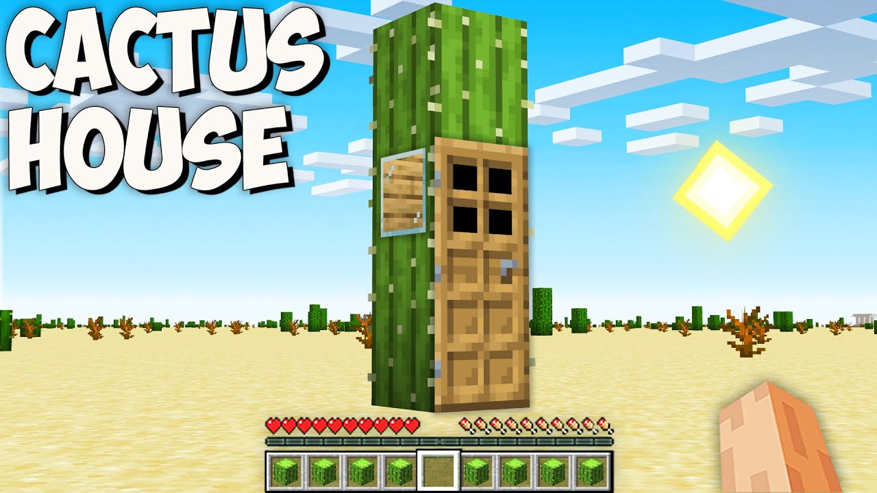 I found SUPER SECRET CACTUS HOUSE in Minecraft! This is SECRTER BASE ...