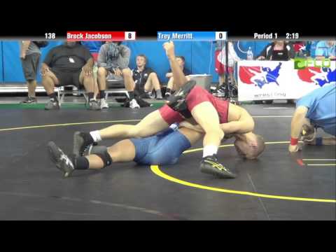 Junior 138 - Brock Jacobson (Virginia) vs. Trey Merritt (North Carolina ...