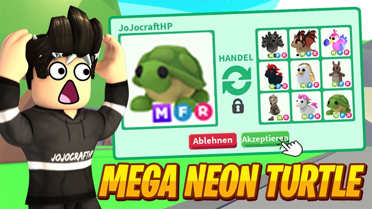 Was TRADEN Leute für eine MEGA Neon TURTLE in Adopt Me ? | Roblox ...