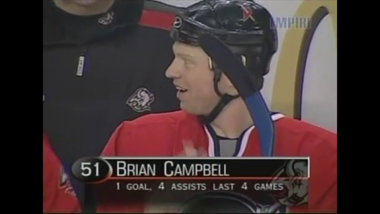 Brian Campbell Goal - Sabres vs. Lightning, 2/20/04 - YouTube