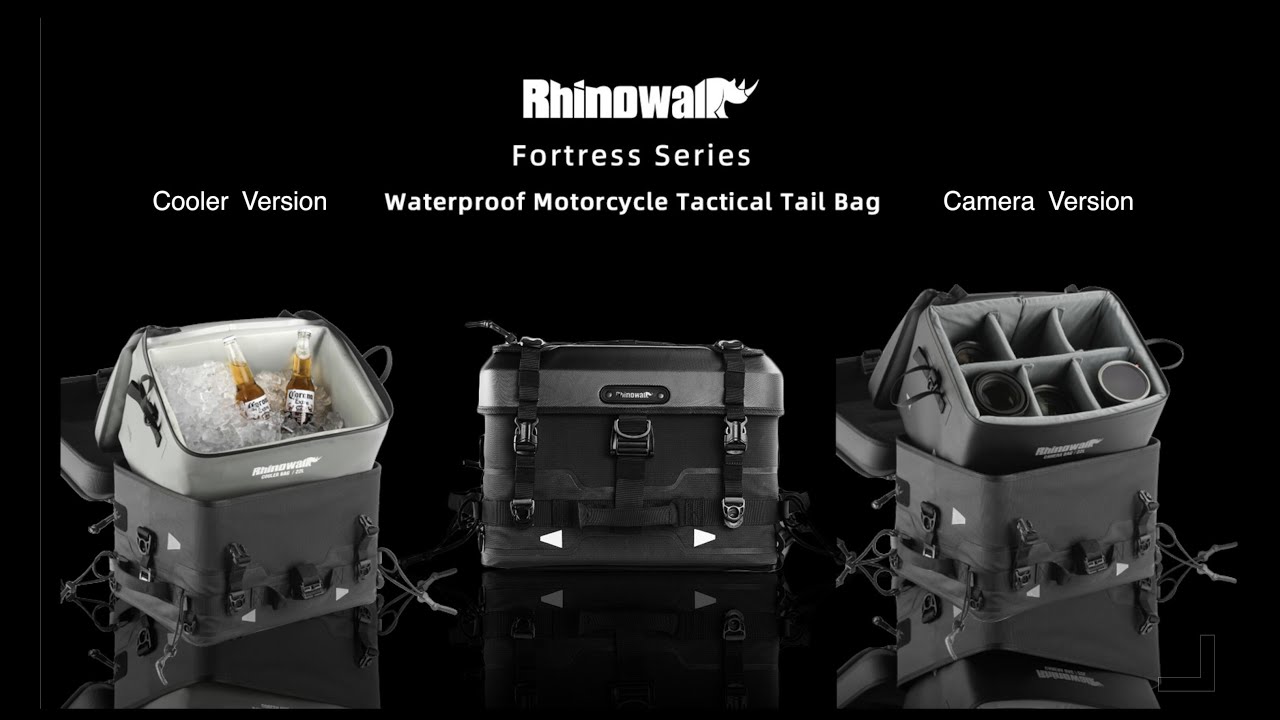 The Ultimate Hard-Shell Motorcycle Tail Bag｜Rhinowalk Fortress Series ...