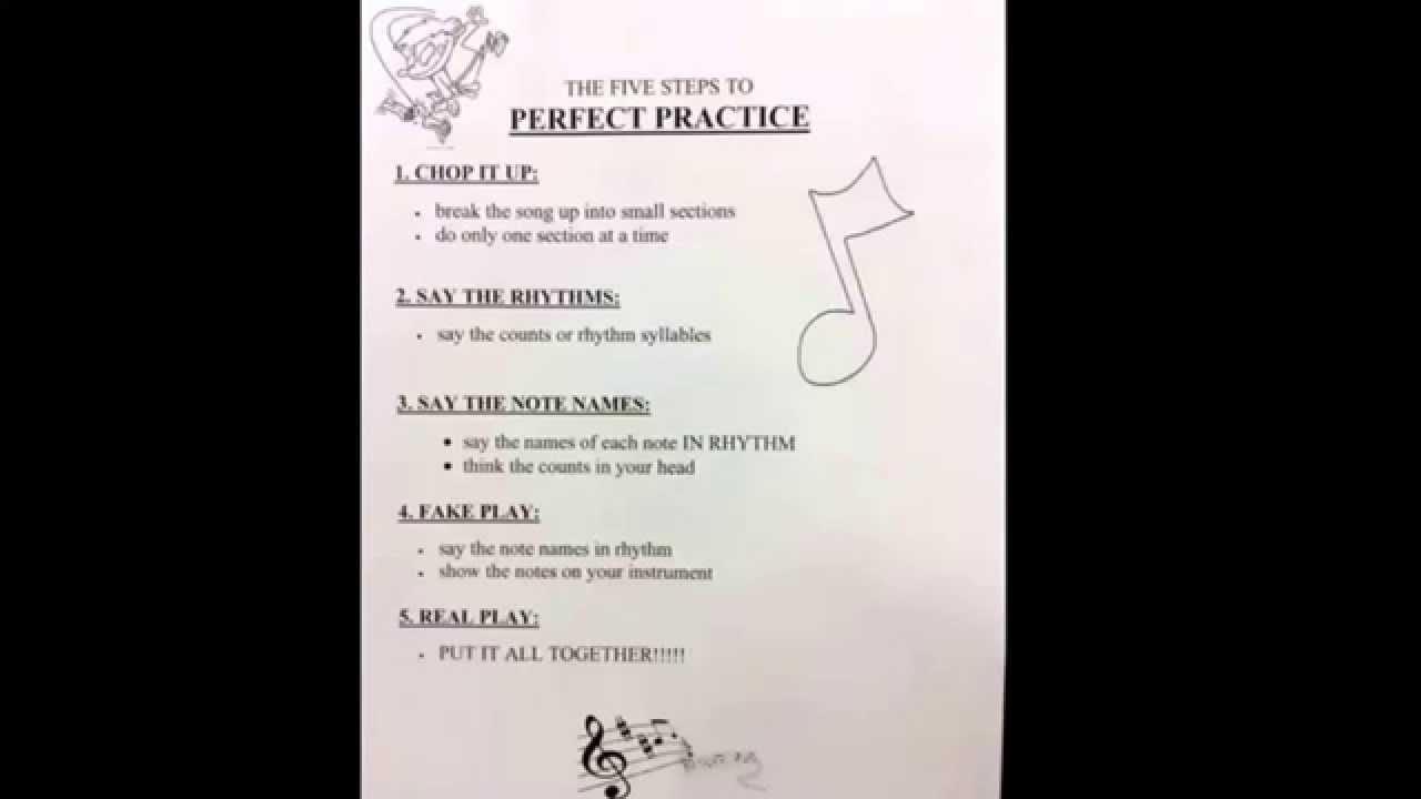 The Five Steps to Perfect Practice - YouTube