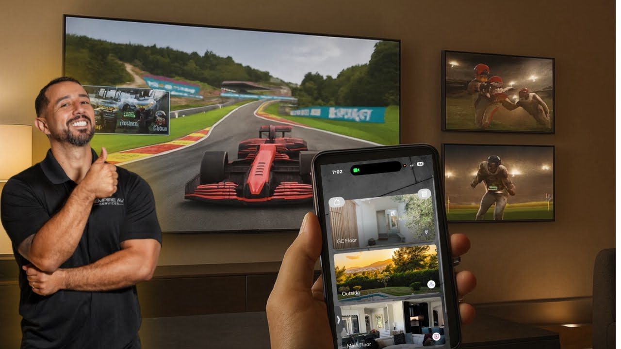 The Dream Living Room Setup | 133” 4K Screen, Surround Sound & Voice ...