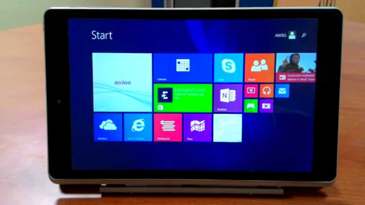 Axioo Windroid 9G+ Windows mode - YouTube