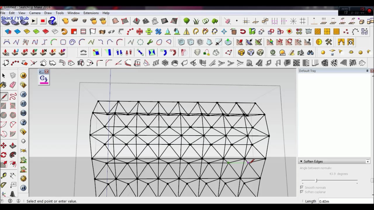 How to make space frame on sketchup Automatically - YouTube
