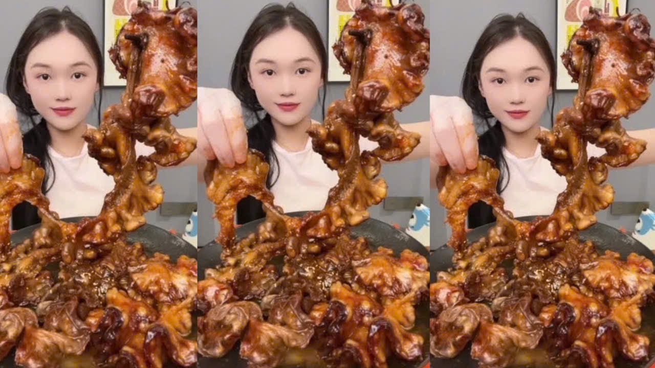 Eat Grilled Chicken Comb Oil | Lie Nier Food - YouTube