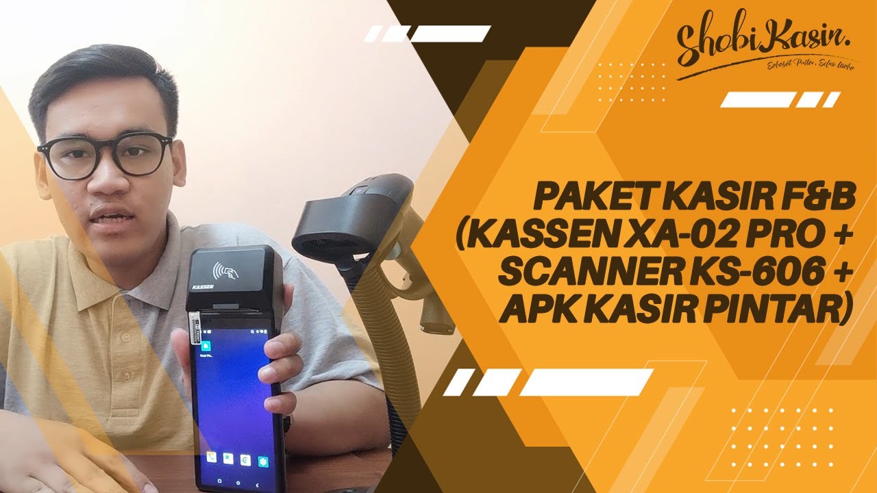MESIN KASIR ALL IN ONE KASSEN XA-02 PRO + SCANNER KASSEN KS-606 + KASIR ...