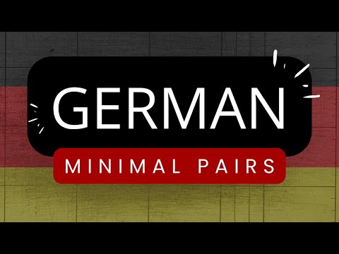 GERMAN MINIMAL PAIRS PRONUNCIATION PRACTICE - YouTube