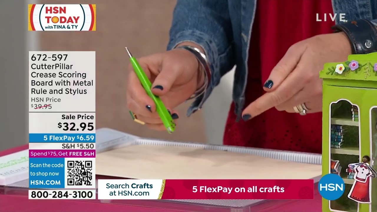 CutterPillar Crease Scoring Board with Metal Rule and St... - YouTube