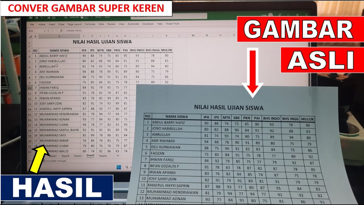 Cara Convert Gambar ke Excel | Cara Merubah Gambar atau Foto Data ...