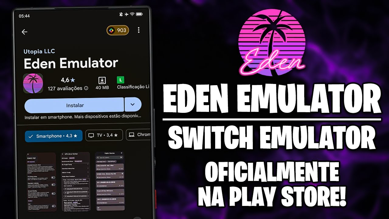 EDEN EMULATOR CHEGOU OFICIAL NA PLAY STORE! | Como Configurar EDEN ...