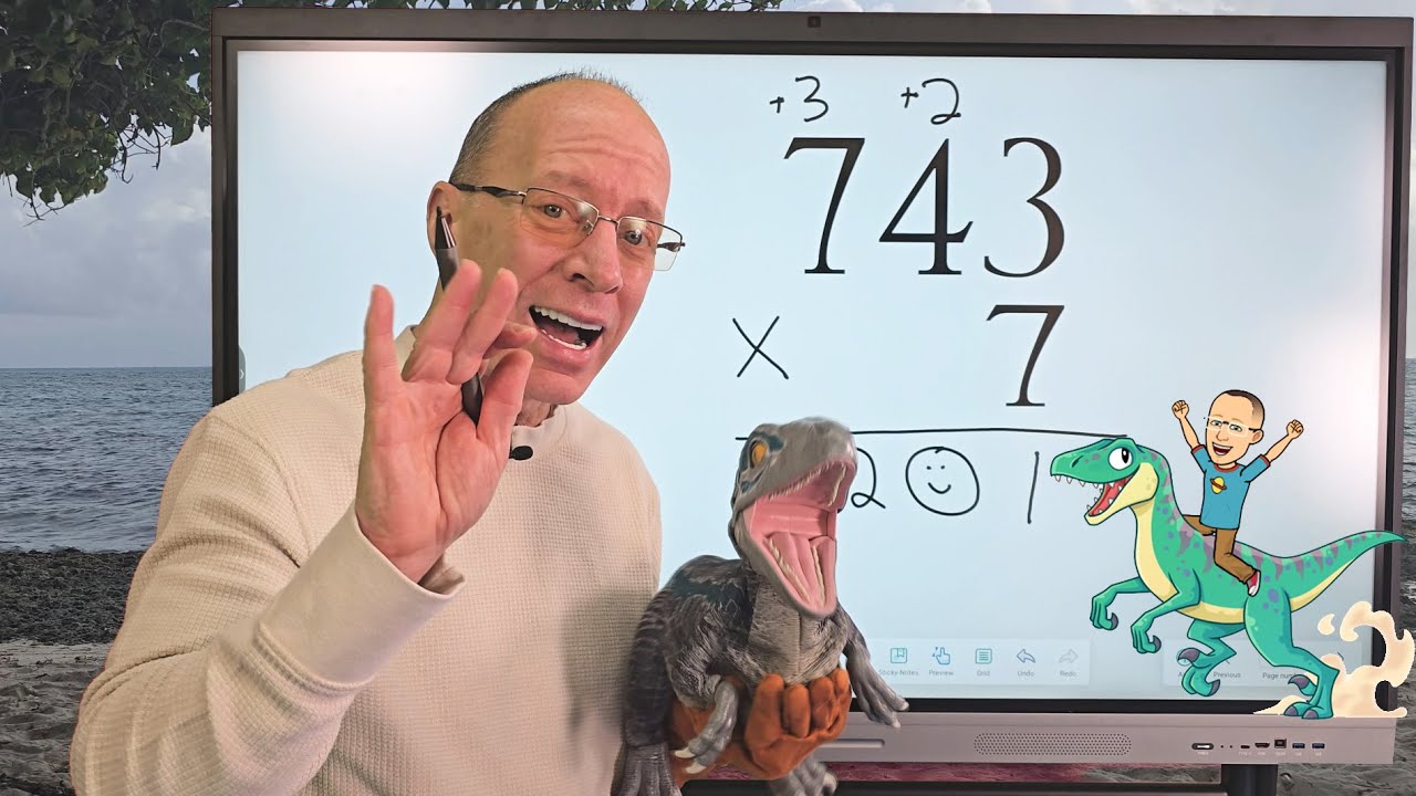 3-Digit by 1-Digit Multiplication with a Dinosaur Raptor! - YouTube