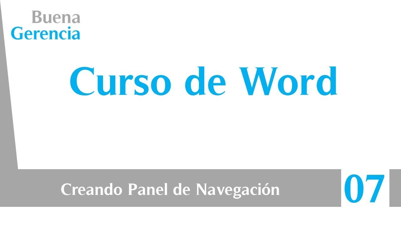 Como Insertar un Panel de Navegación en Word - YouTube