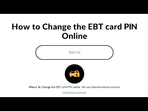 How to Change the EBT Card PIN Online Reset EBT PIN - YouTube