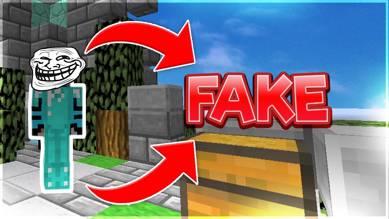 FAKE Diamond Armor CHALLENGE#17(Minecraft HYPIXEL SKYWARS Trolling ...