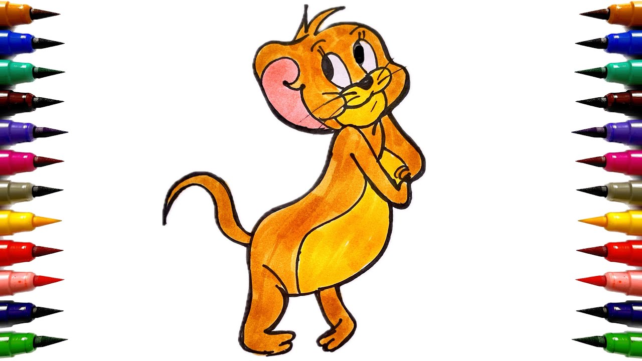 Cute Jerry Drawing | Tom and Jerry Cartoon | How To Draw Jerry - YouTube