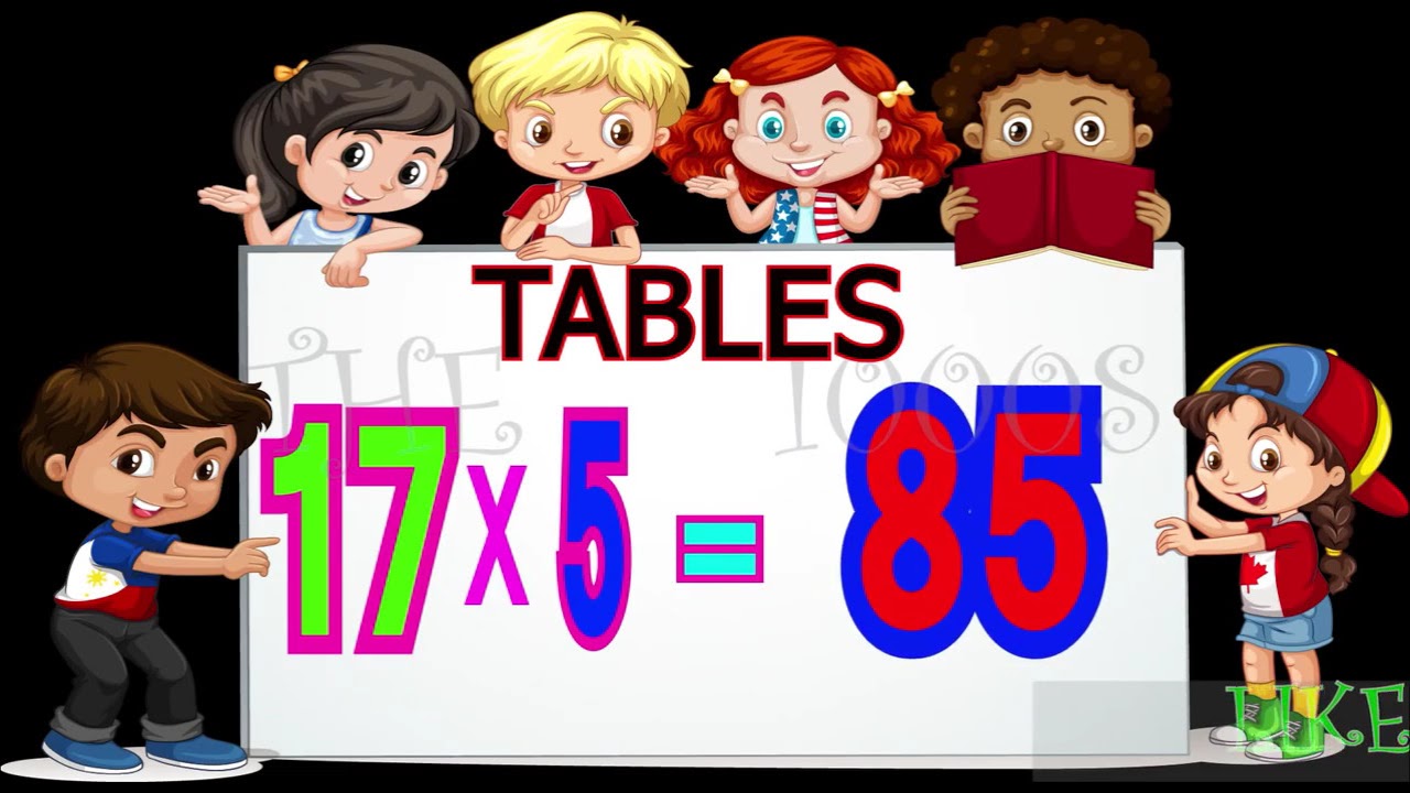 17 TABLE,TABLE OF 17,17 Maths tables,17 multiplication table,17 ...